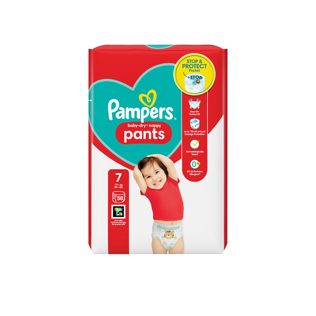 Pampers Baby Dry Diaper Size 7 Pant 17+ kg 50 pcs Jumbo Pack (UK ...